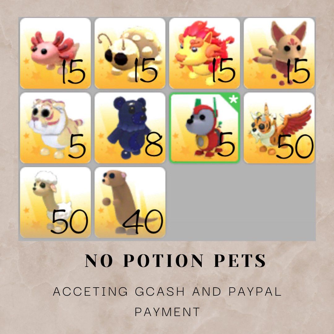 Adopt Me Pets | No Potion on Carousell