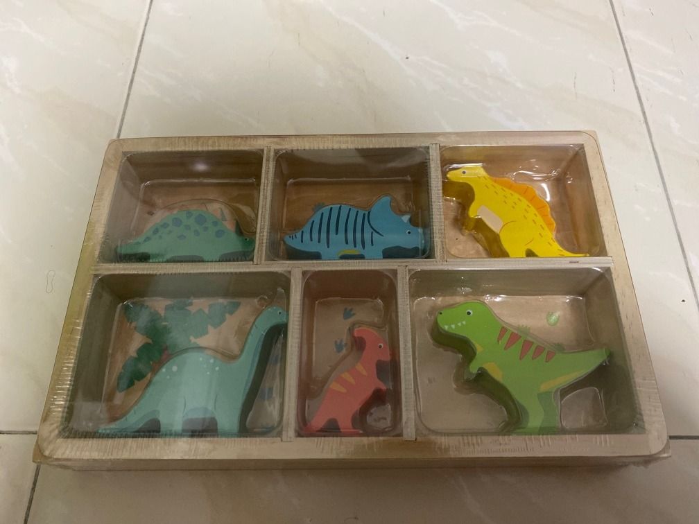Anko Wooden Dino Gift Set, Hobbies & Toys, Toys & Games on Carousell
