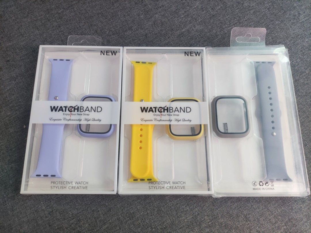All 4 Apple watch casing and stripes (Rm10 for all 4), Mobile Phones ...