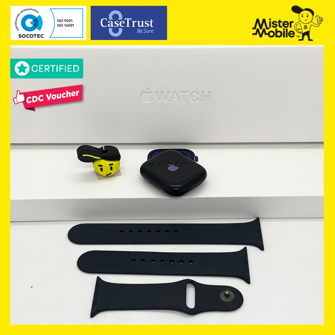 Apple Watch Series 8 45 45MM GPS only Midnight Aluminum Case Midnight ...