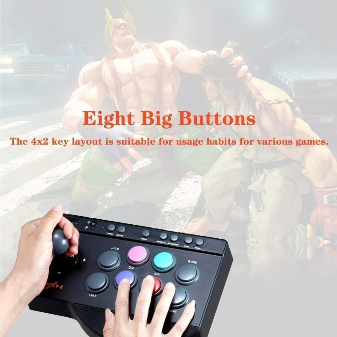 Arcade Fight Stick, PXN 0082 Wired Fighting Joystick, USB Fightstick ...
