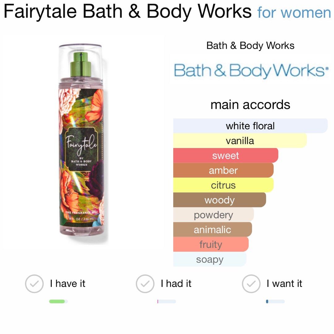 Bath & Body Works Fairytale Mist 236ml, Beauty & Personal Care ...