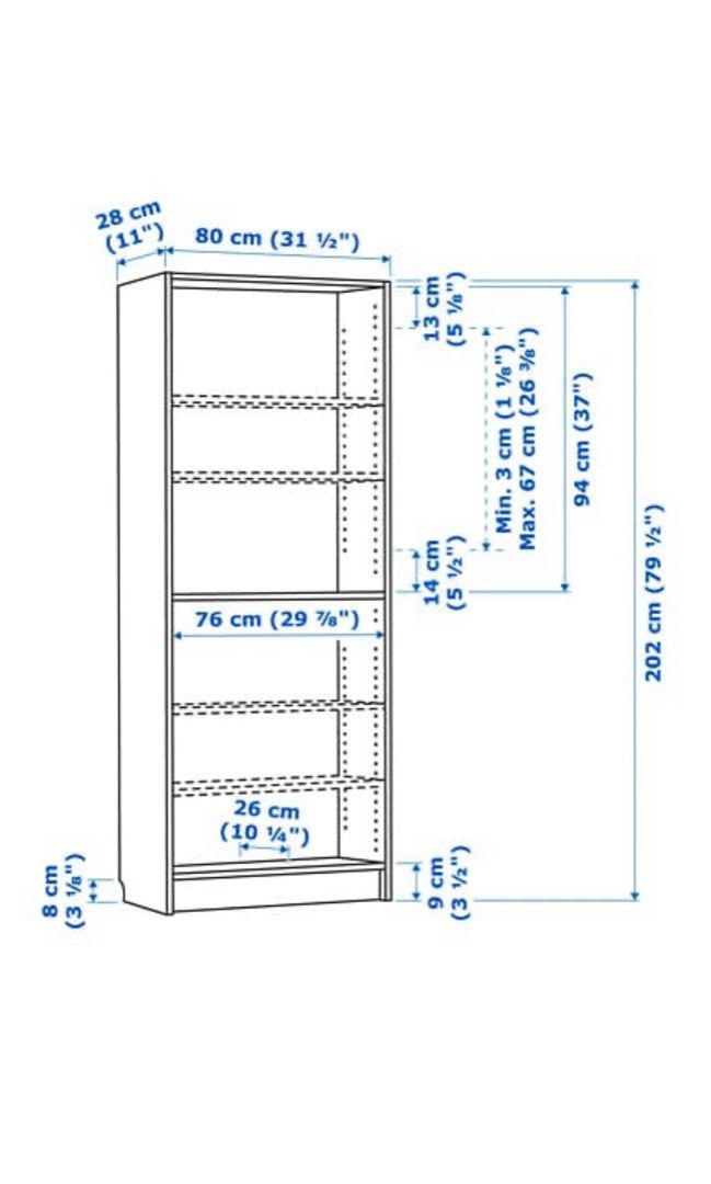 Bookshelf, BILLY Bookcase Birch effect , BILLY Bookcase Oak effect ...