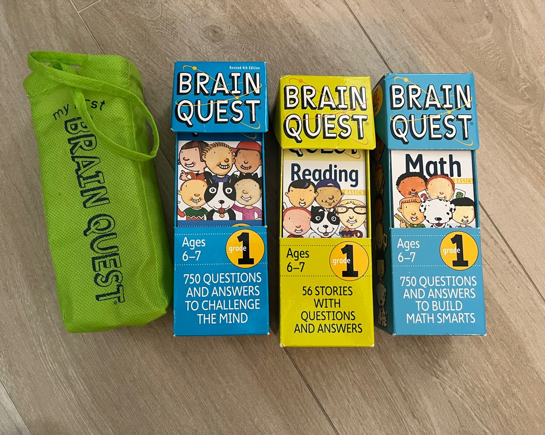 Brain Quest Grade 1 (math, reading, general), 興趣及遊戲, 書本 & 文具, 小朋友書 ...
