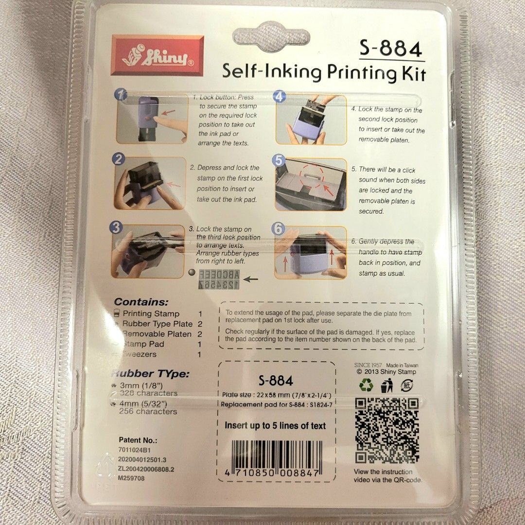 Brand new in wrapping. Shiny Self Inking Printing Kit, Hobbies & Toys ...