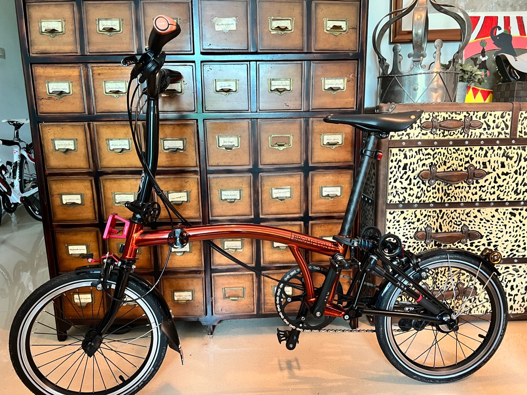 Brompton Flame Lacquer with extra mod - 2022, Sports Equipment ...