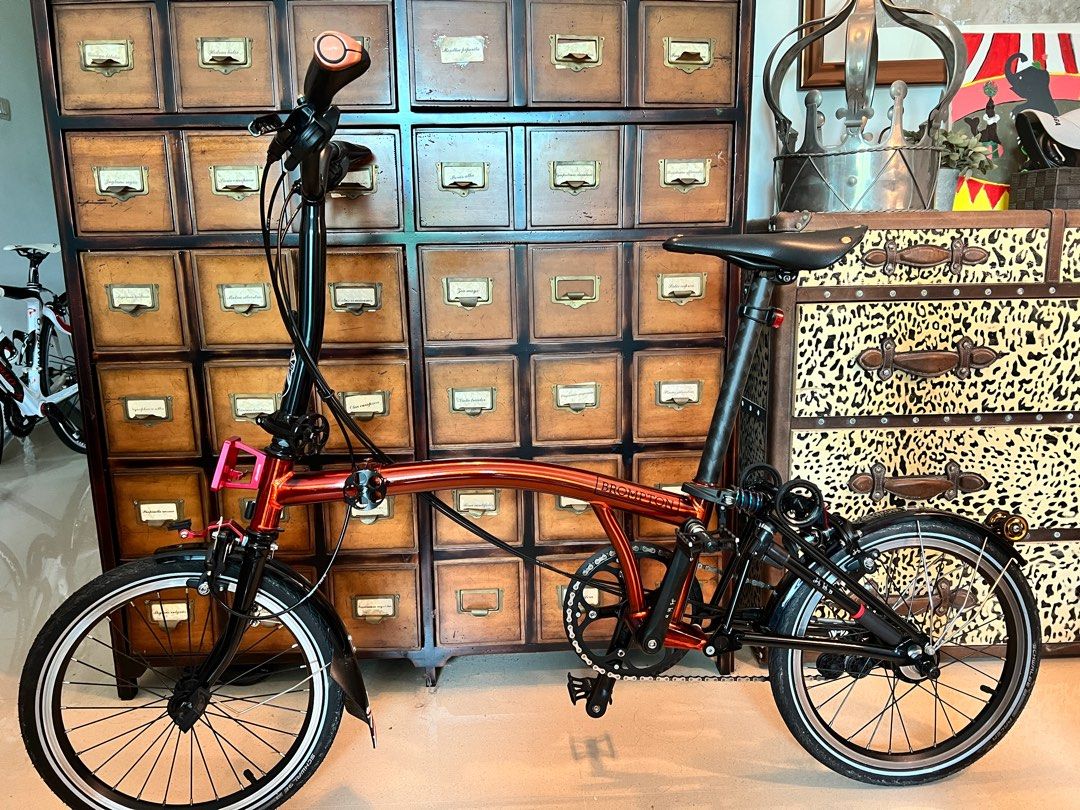 Brompton Flame Lacquer with extra mod - 2022, Sports Equipment ...