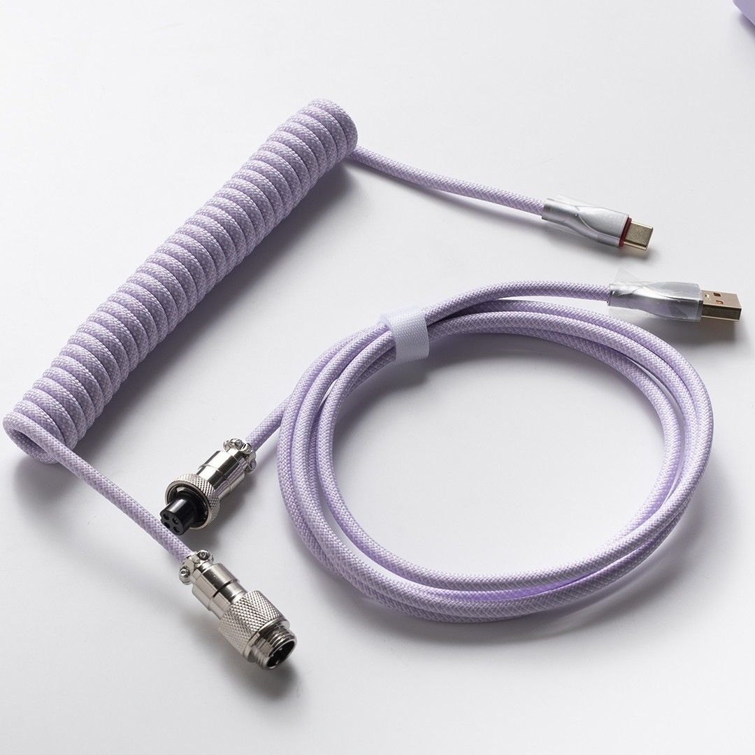 Coiled Aviator Cable for mechanical keyboard coiled cable with aviator ...