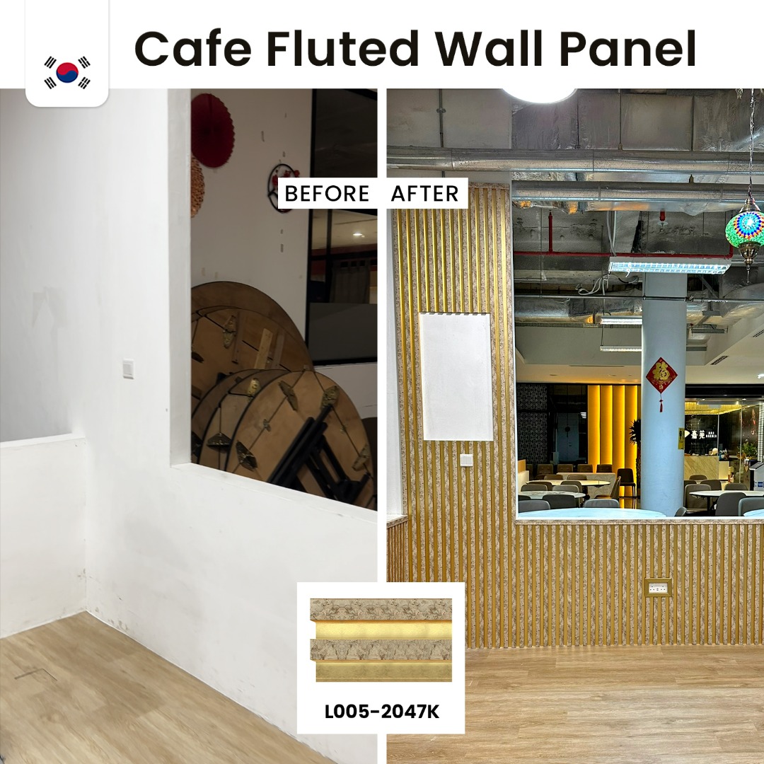 Cafe Wall Fluted Wall Panel / Korea Miga Fluted Panel / DIY Korea ...