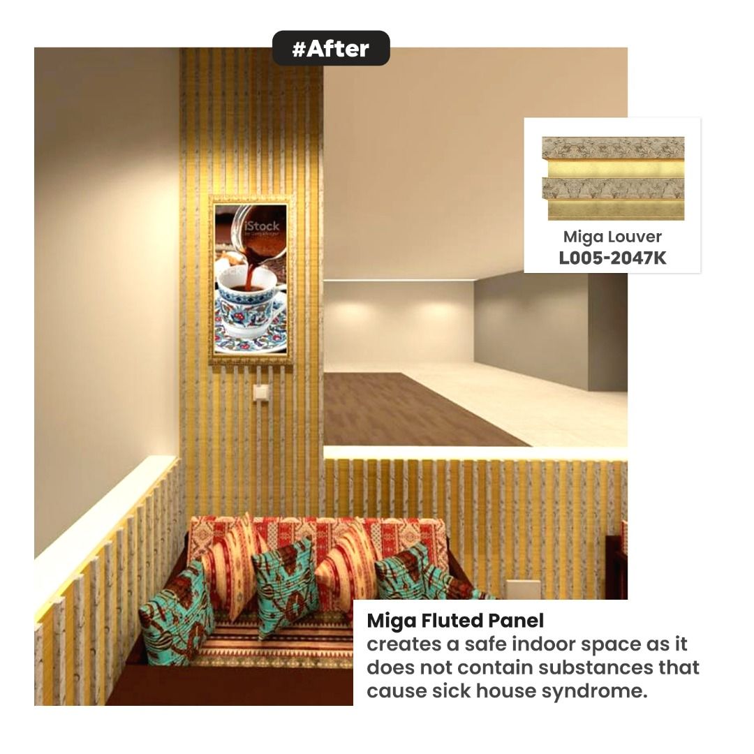 Cafe Wall Fluted Wall Panel / Korea Miga Fluted Panel / DIY Korea ...