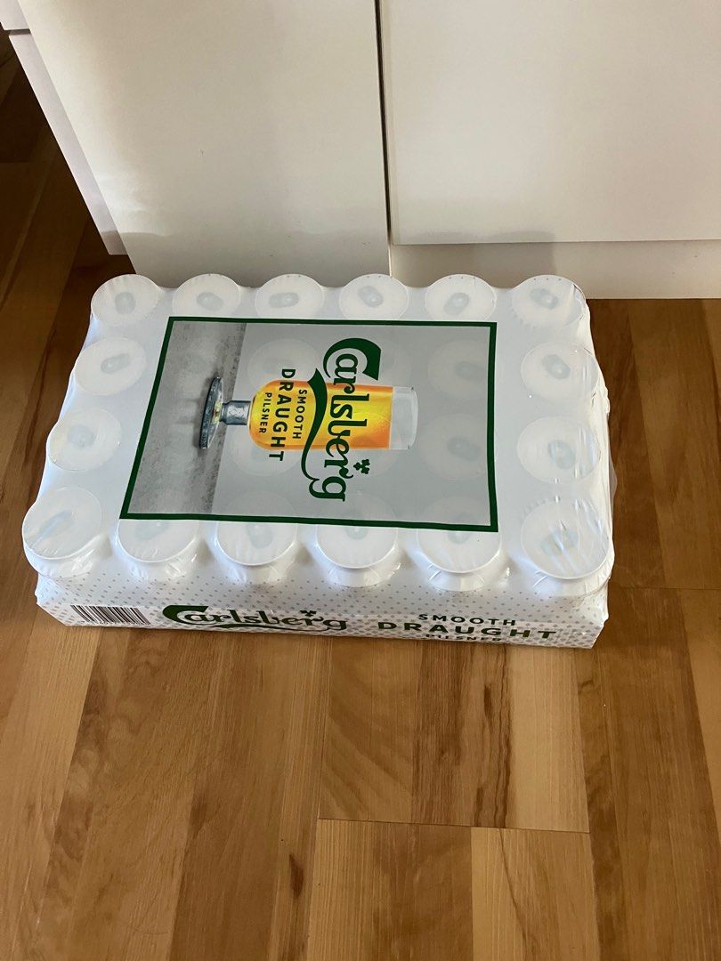 Carlsberg smooth draught beer 24 cans carton, Food & Drinks, Alcoholic ...