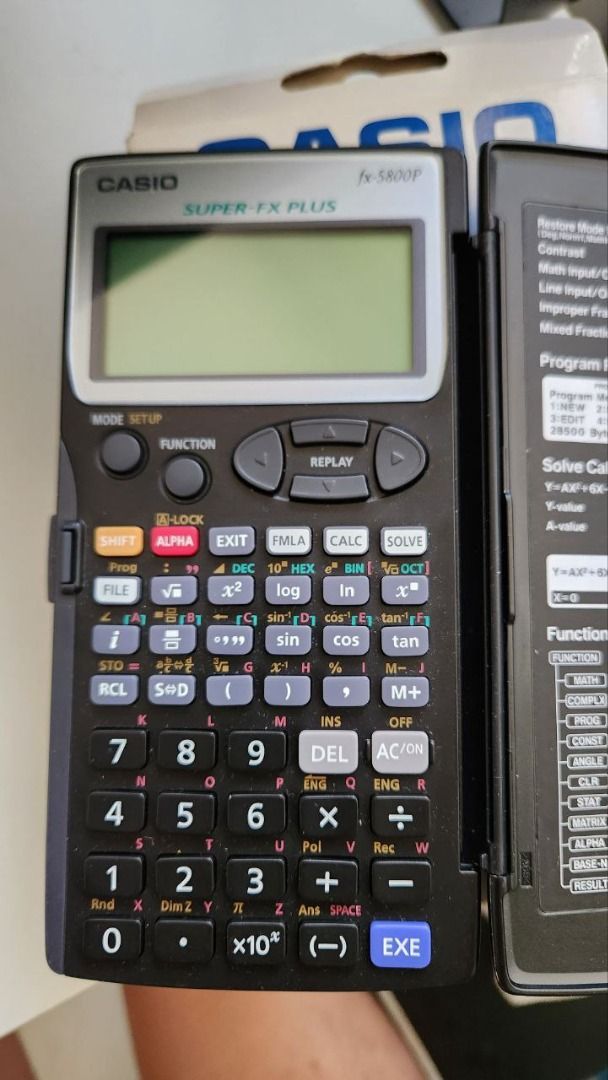 Casio Programmable Calculator FX-5800P, Computers & Tech, Office ...