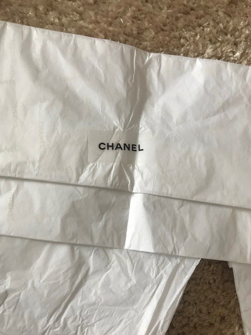 Chanel tissue paper bag tas buat dlman box dpt stiker new authentic ...
