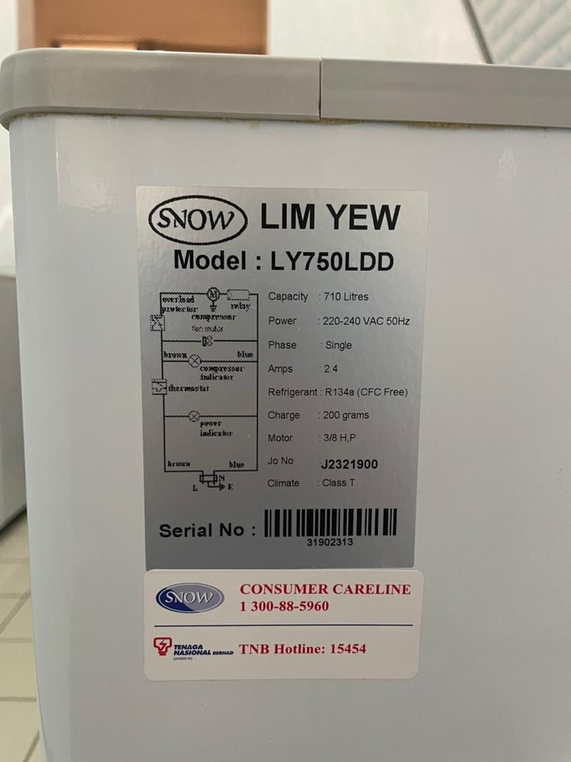CHEST FREEZER 710L - SNOW, TV & Home Appliances, Kitchen Appliances ...