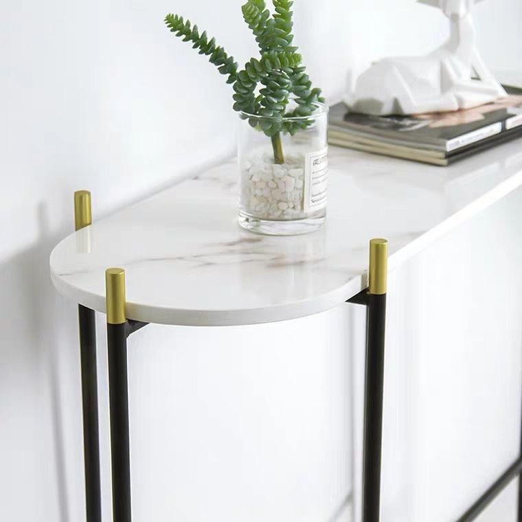 CIRRUS Modern Marble Entryway Table, Furniture & Home Living, Furniture ...