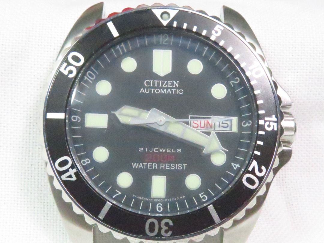 CITIZEN 200m Automatic Diver watch NY2300 95% new, 名牌, 手錶 - Carousell