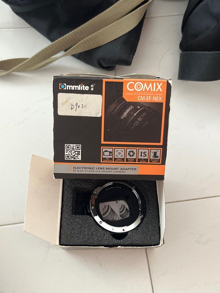 Comix Mount Adaptor Ef Ef S Lens To E Mount Camera Photography Lens And Kits On Carousell