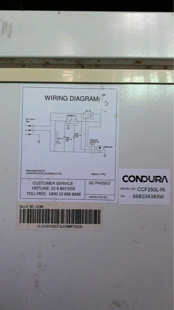 Condura Inverter Freezer, Furniture & Home Living, Furniture, Other ...