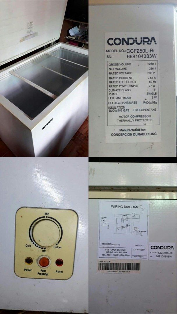 Condura Inverter Freezer, Furniture & Home Living, Furniture, Other ...