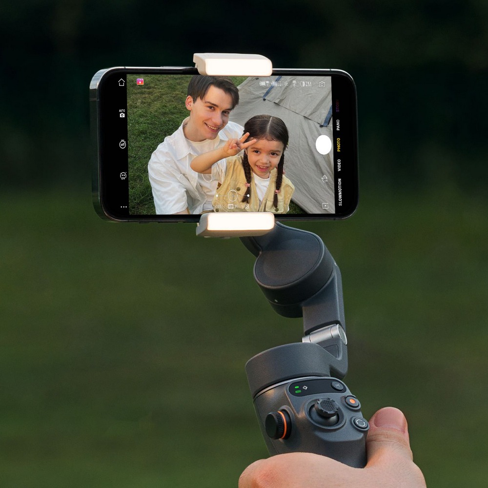 DJI OM Fill Light Phone Clamp - Selfie Light for Smartphone Gimbal ...