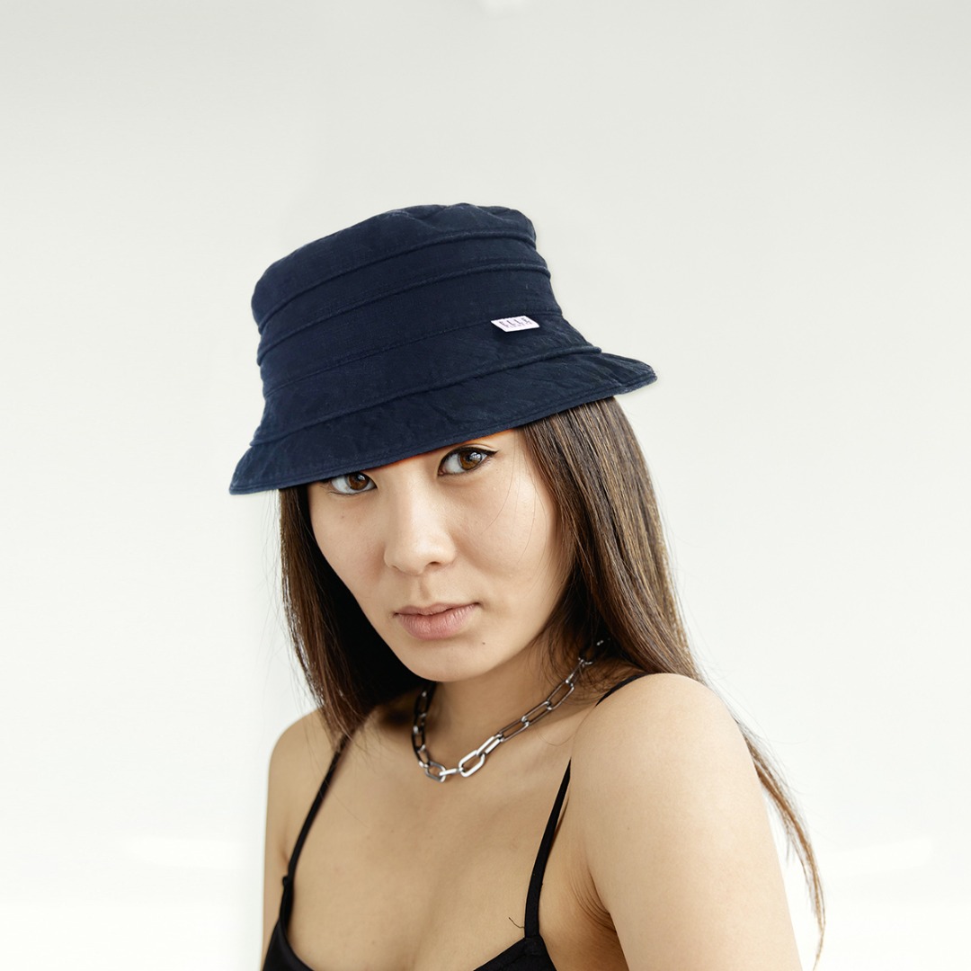 Elle Planete - Washed Navy Blue Bucket Hat on Carousell