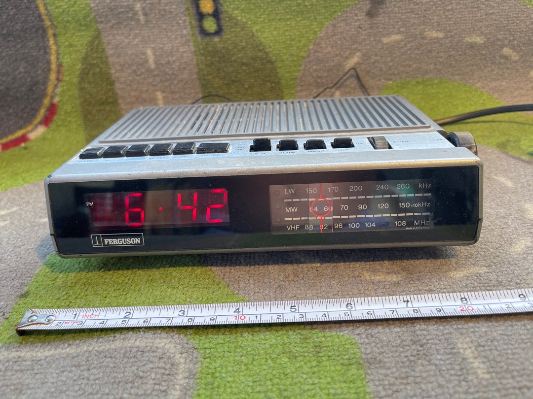 Ferguson vintage clock radio 220v made in london england , Hobbies ...