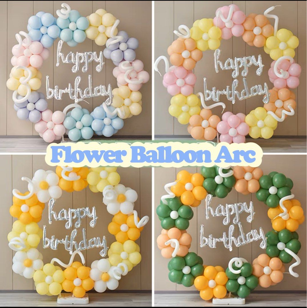 Flower balloon arc setup/Balloon arc/ Party setup/Party deco/Party ...