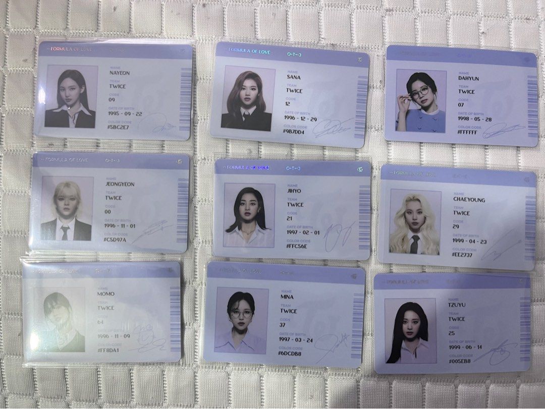 FORMULA OF LOVE TWICE ID PC CARD BLUE, Hobbies & Toys, Memorabilia ...