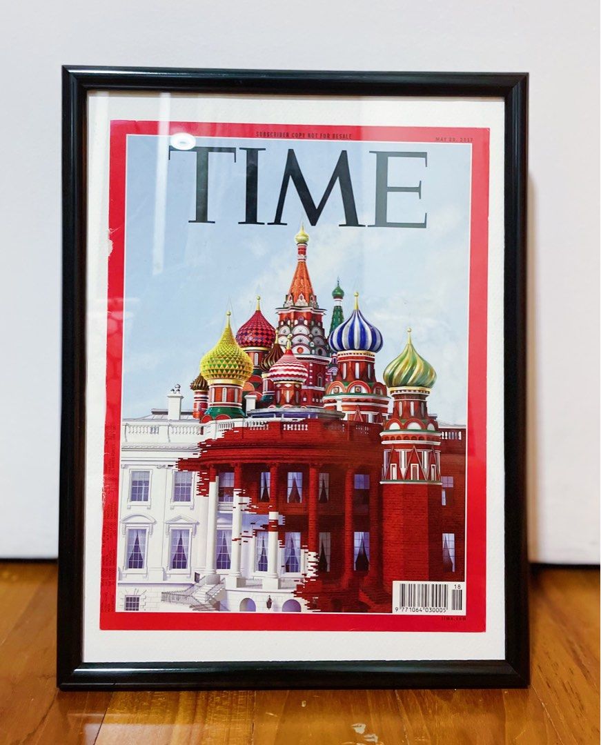 Framed Time Magazine Cover 2017, Furniture & Home Living, Home Decor ...