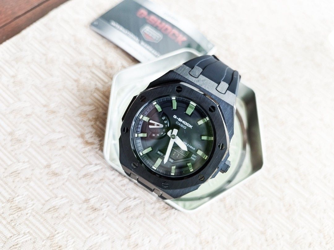GA2100 G Shock CASIOAK ROYAL OAK STEALTH GREEN MOD, Men's Fashion ...