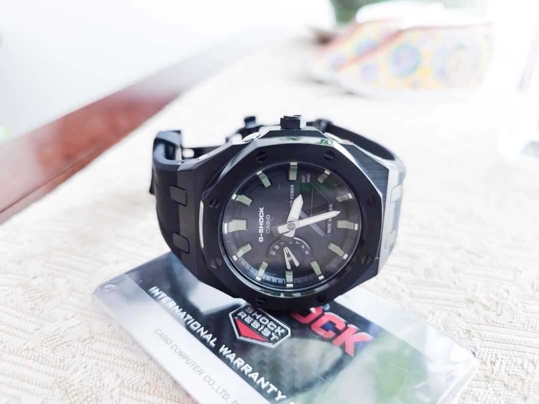 GA2100 G Shock CASIOAK ROYAL OAK STEALTH GREEN MOD, Men's Fashion ...