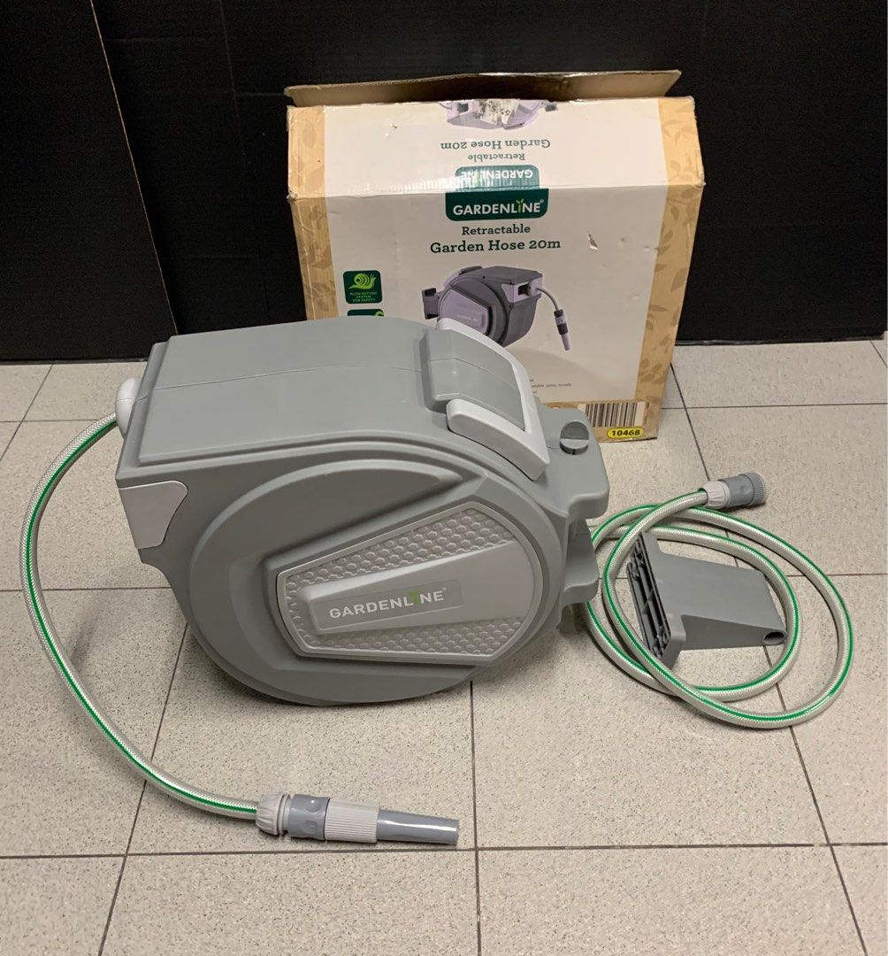 Gardenline Retractable Garden Hose 20m, Furniture & Home Living ...