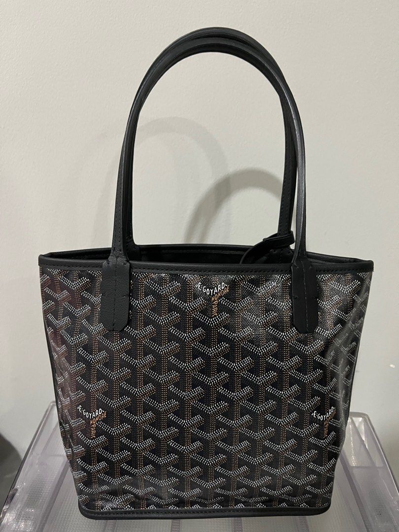 Goyard mini anjou black, Fesyen Wanita, Tas & Dompet di Carousell