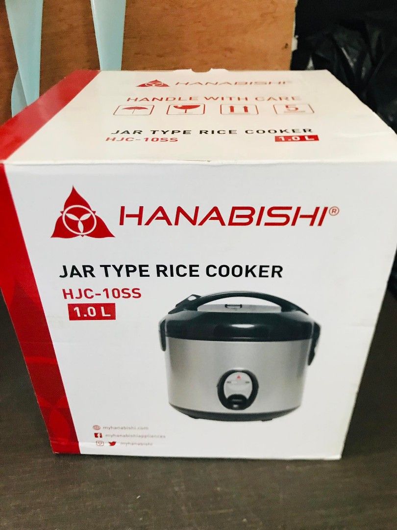 Hanabishi 1.0L Rice Cooker Jar Type HJC-10SS, TV & Home Appliances ...