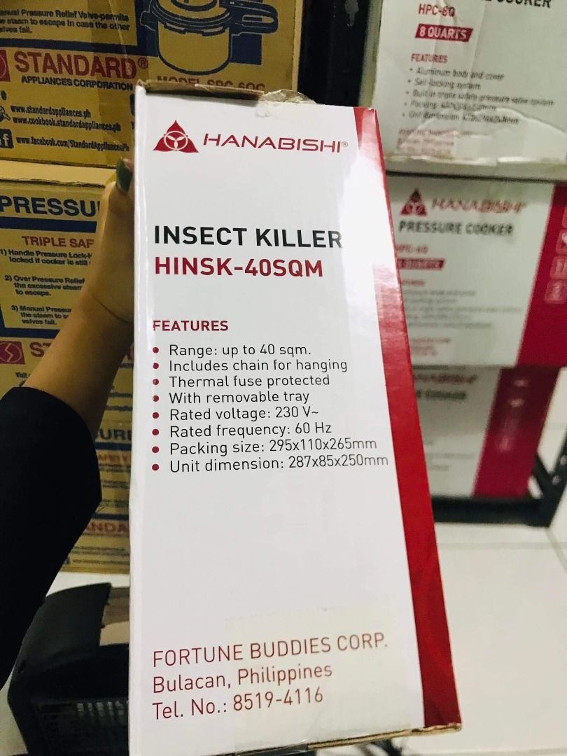 Hanabishi Insect Killer / Bug Zapper UV Light Mosquito Lamp HINSK40SQM ...