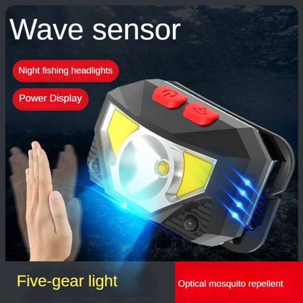 Hands-free LED Headlamp Motion Sensor Red-white Light Head Lamp LED ...