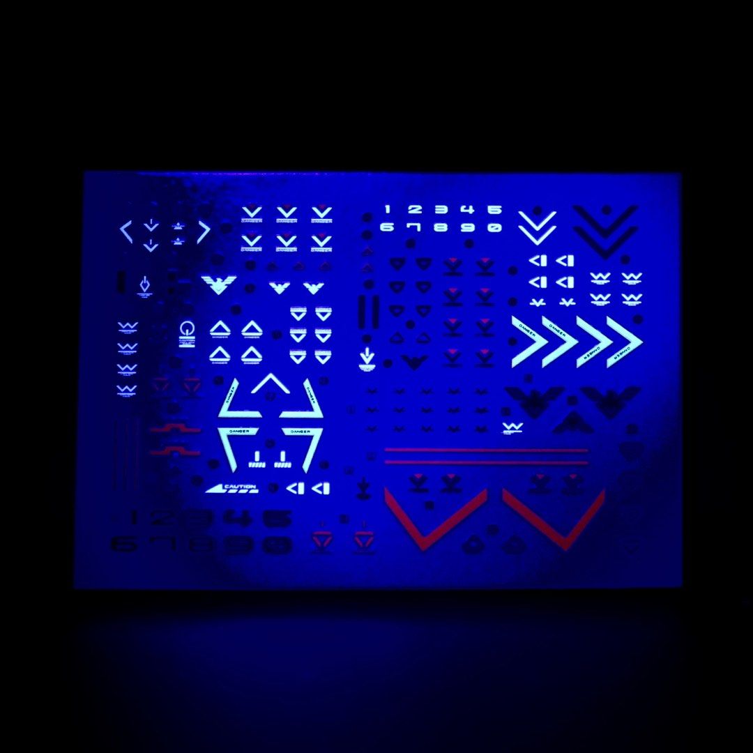 HG gundam Pharact Zowort Tickbalang neon gundam decal 鐵騎高達 海因德利 提克巴蘭 螢光 ...