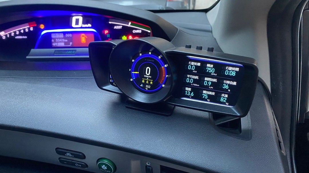 Honda Freed安裝 自安平顯ActiSafety最新 A600 HUD OBD+GPS 抬頭顯示器 多功能儀表 行車電腦（繁體版 ...