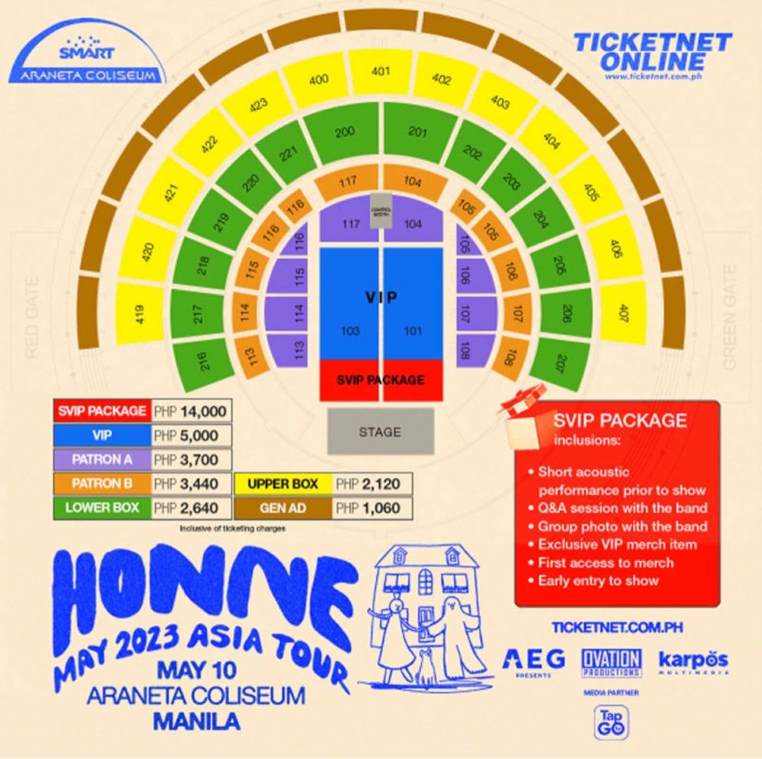 Honne Manila Asia Tour Gen Ad ticket, Tickets & Vouchers, Event Tickets on Carousell