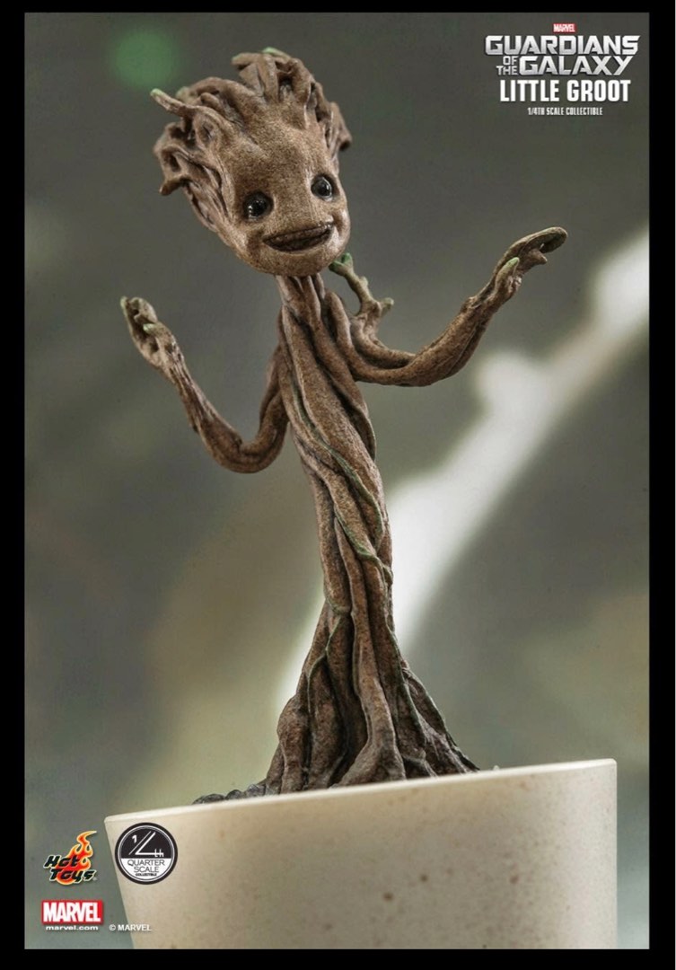 Hot Toys LITTLE GROOT 1/4 Scale Guardians of the Galaxy MINT baby ...