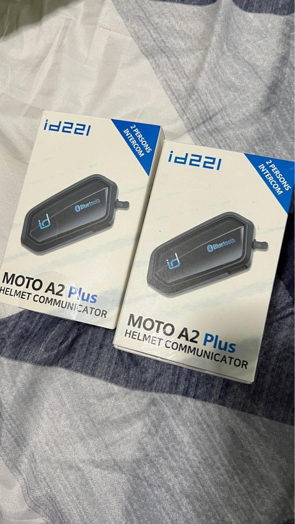 id221 MOTO A2 Plus Helmet Bluetooth Intercom, Audio, Headphones & Headsets on Carousell