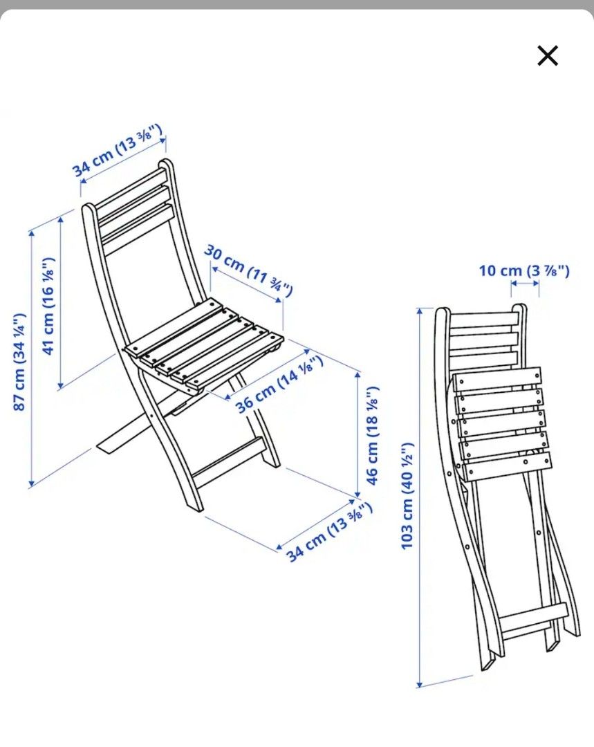 Ikea ASKHOLMEN Chairs in Pair, Furniture & Home Living, Furniture ...