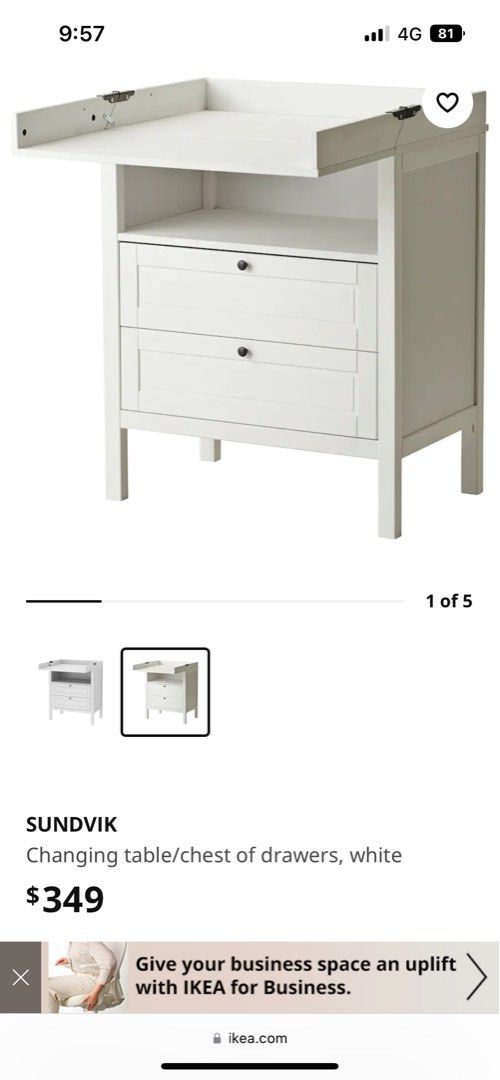 IKEA Changing Table, Babies & Kids, Baby Nursery & Kids Furniture ...