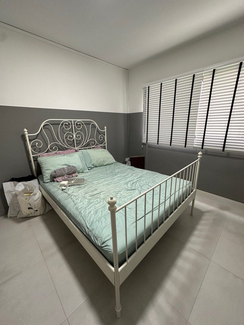 IKEA LEIRVIK/LINDBADEN BED FRAME, Furniture & Home Living, Furniture ...