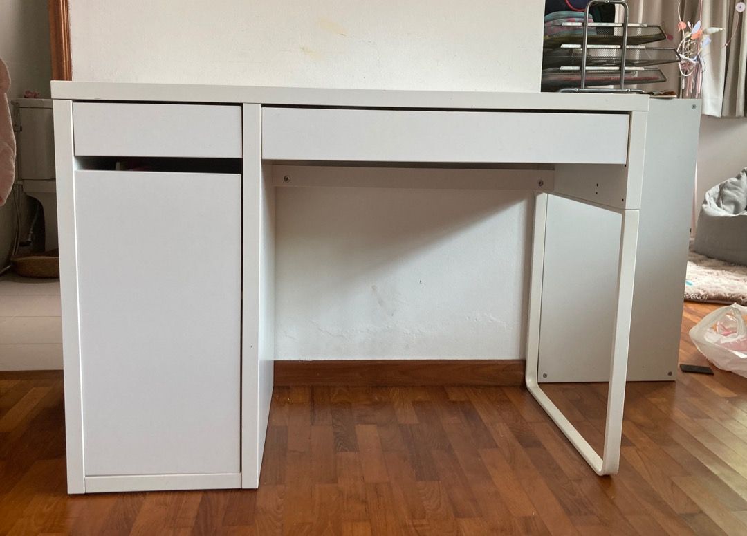 Ikea White Desk + Ikea Pink Chair, Babies & Kids, Baby Nursery & Kids ...