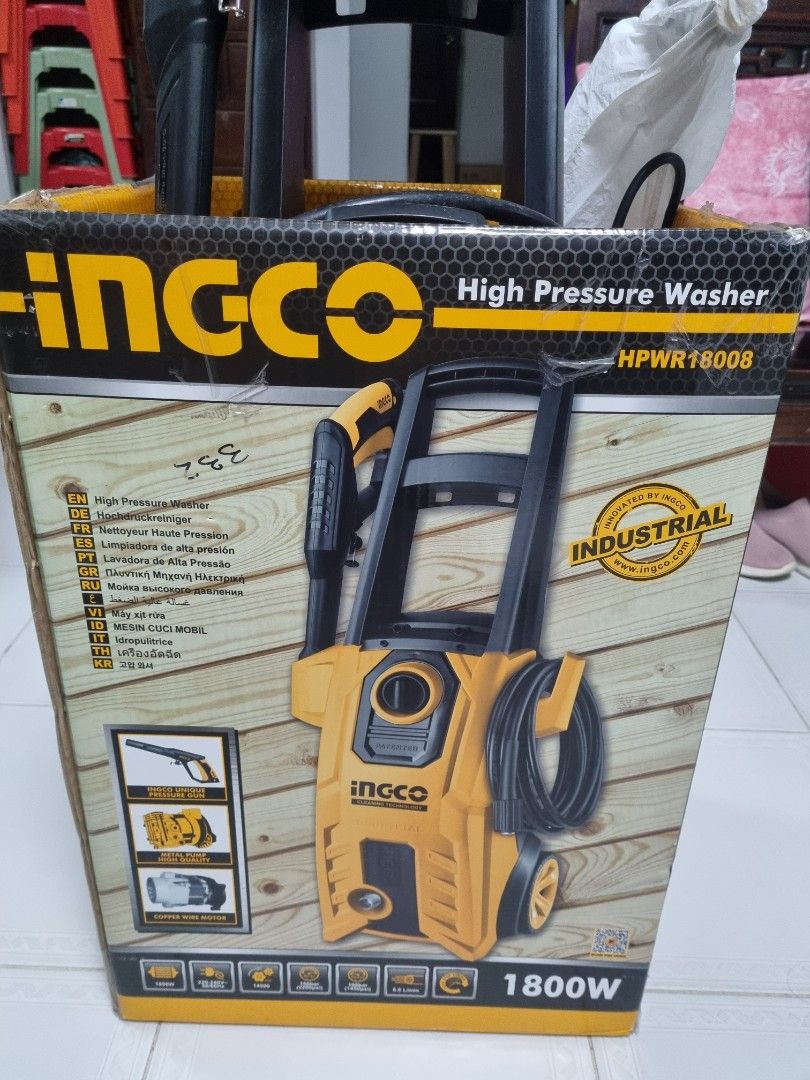 INGCO 1800W High Pressure Washer, Furniture & Home Living, Cleaning ...