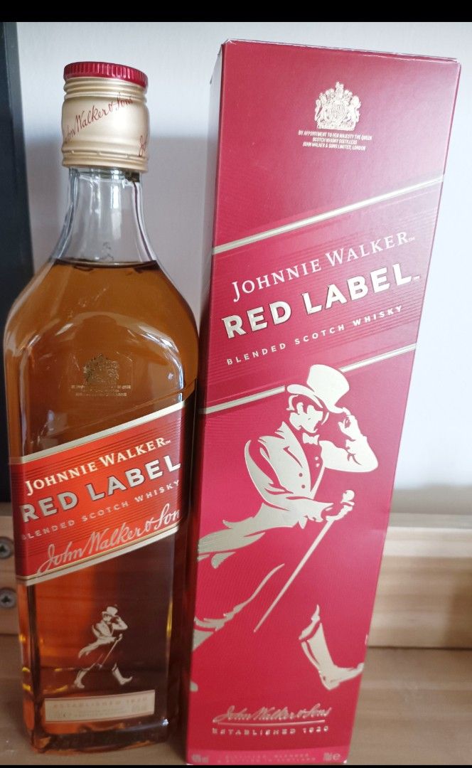 Johnnie Walker Red Label Whisky 1820, Food & Drinks, Alcoholic ...