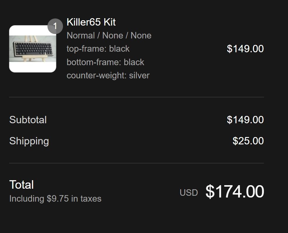 Killer65 custom keyboard kit (BNIB), Computers & Tech, Parts ...