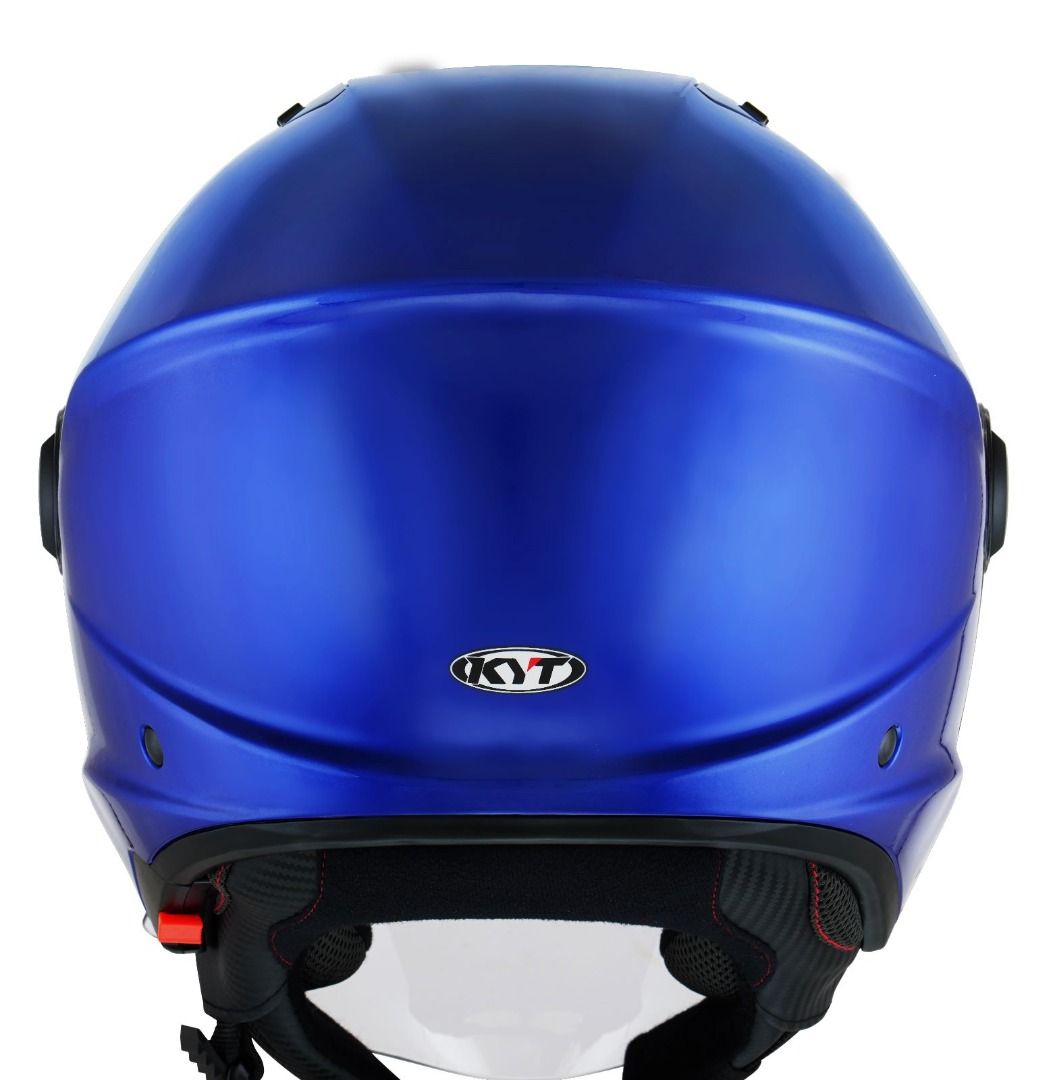 KYT D-City Plain Gloss Blue Metal Open Face Helmet, Motorcycles ...