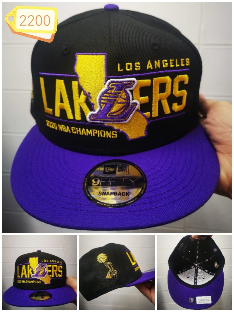 LA Lakers 2020 NBA Finals Champs Snapback Cap by New Era - Black/Gold ...